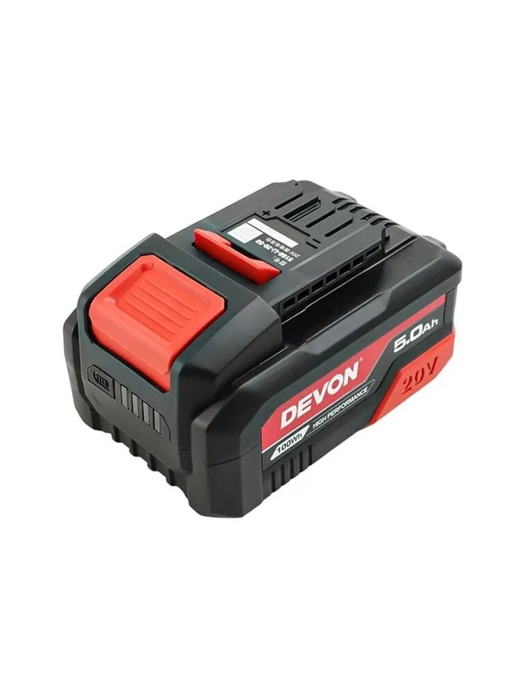Аккумулятор DEVON 5150 20В 5.0 Ач С индикацией мощности, Новый, высокая производительность, Подходит для электроинструментов DEVON 20V