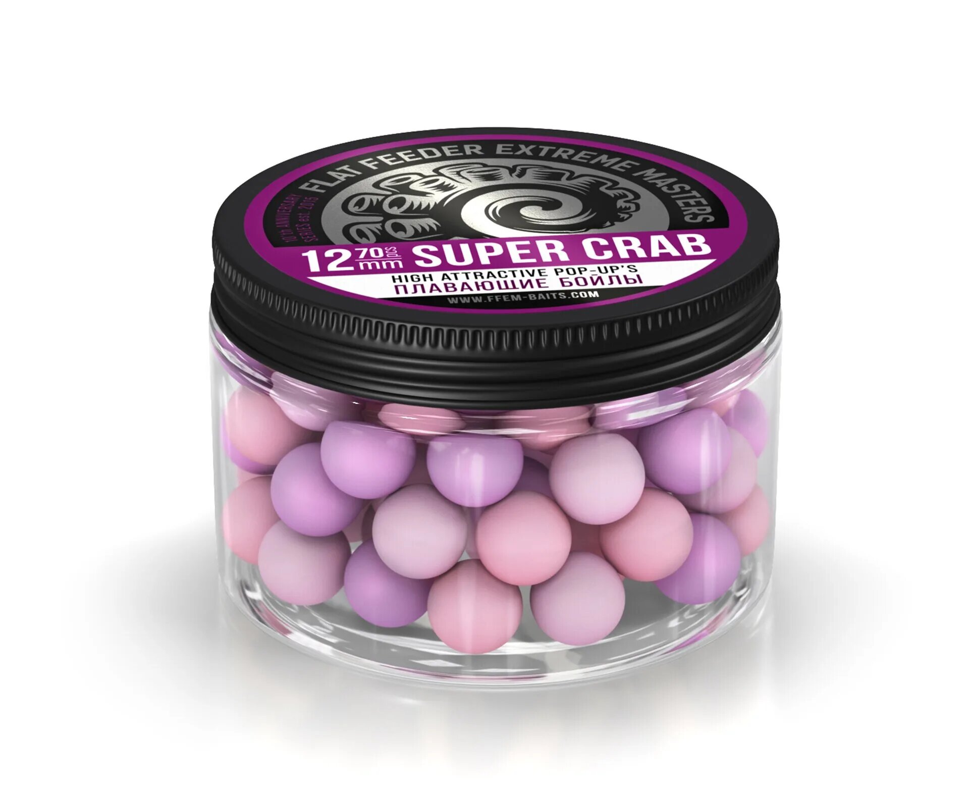 Бойлы плавающие FFEM Pop-Up Cocktail Super Crab 12mm