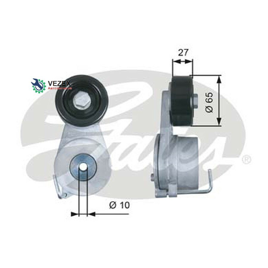 GATES T39275 Натяжитель ремня поликлинового T39275 (7808-21675)