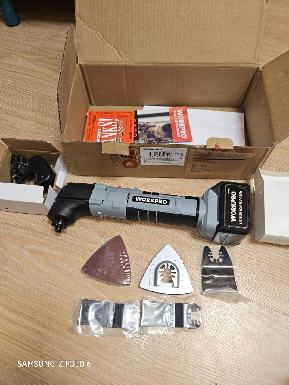 Аккумуляторный реноватор Workpro брендовый, фирменный с 1 аккумулятором 1,5А и с насадками