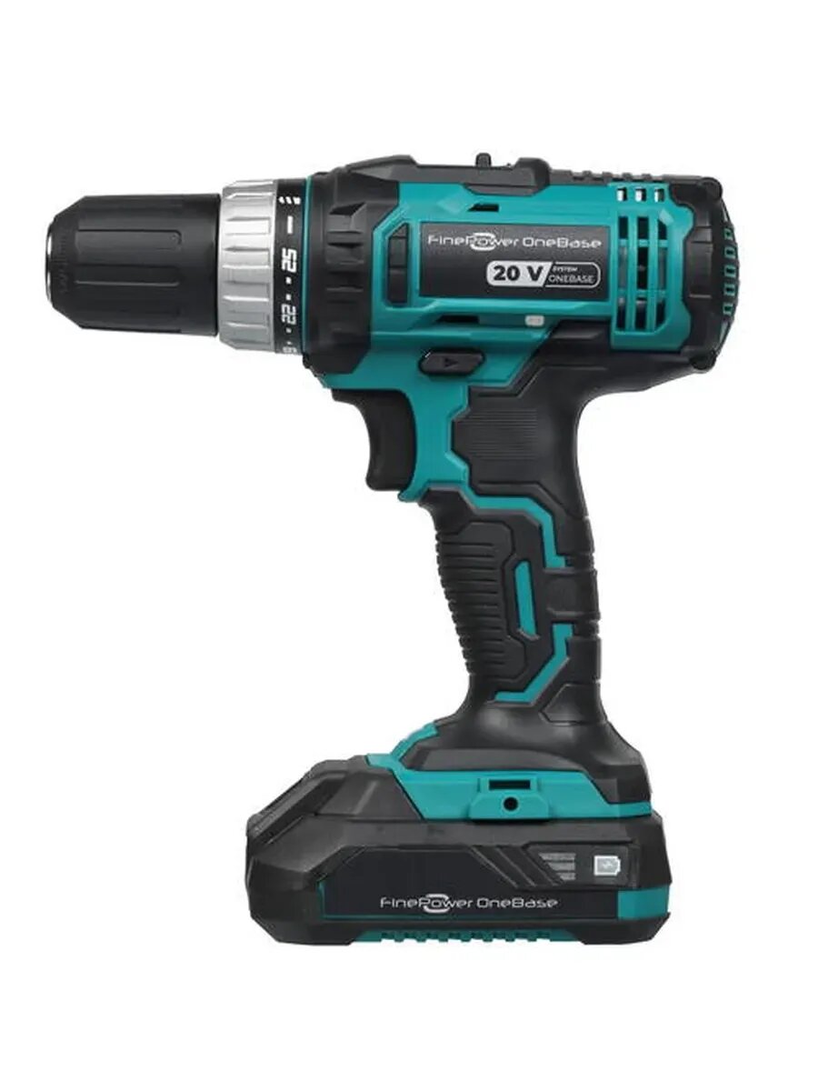 Дрель-шуруповерт FinePower CDBR35K OneBase20 с щеточным двигателем