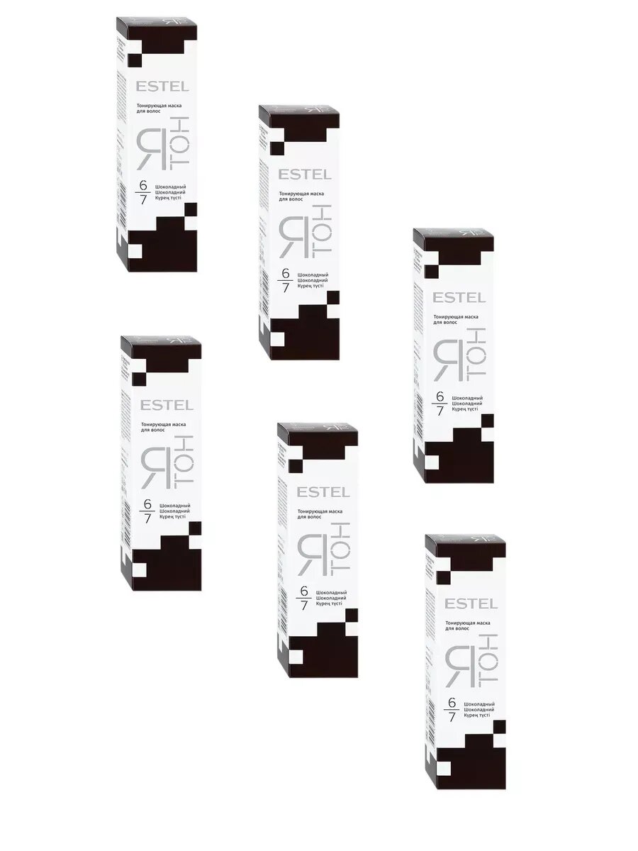Ятон тонирующая маска для волос 6/7 шоколадный - 6 шт.