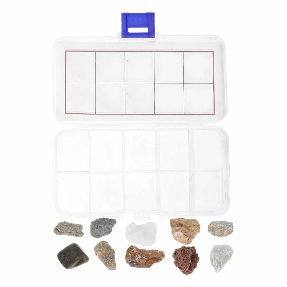Геологический Набор С Минералами И Камнями, Подходит Для Школьников И Детей, 10 Элементов