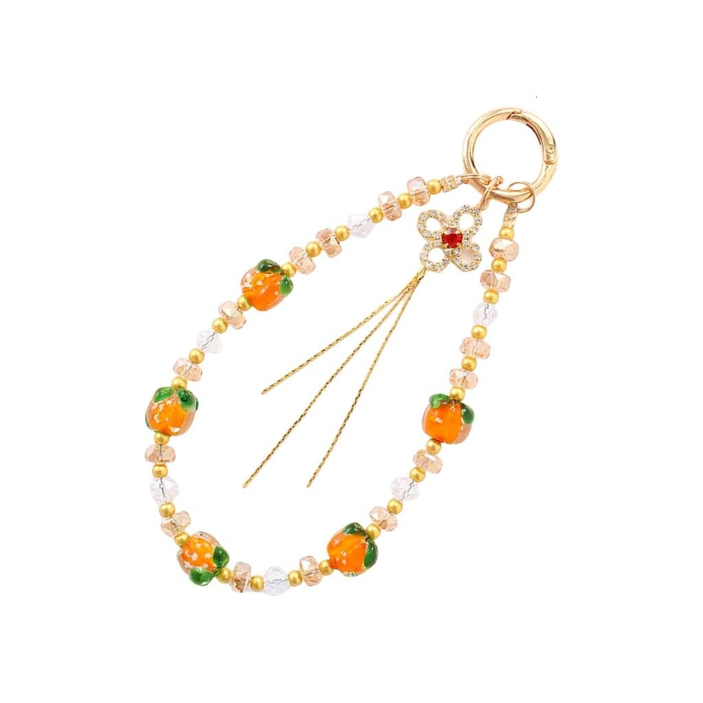 Бусы на шнурке для телефона, Оранжевый