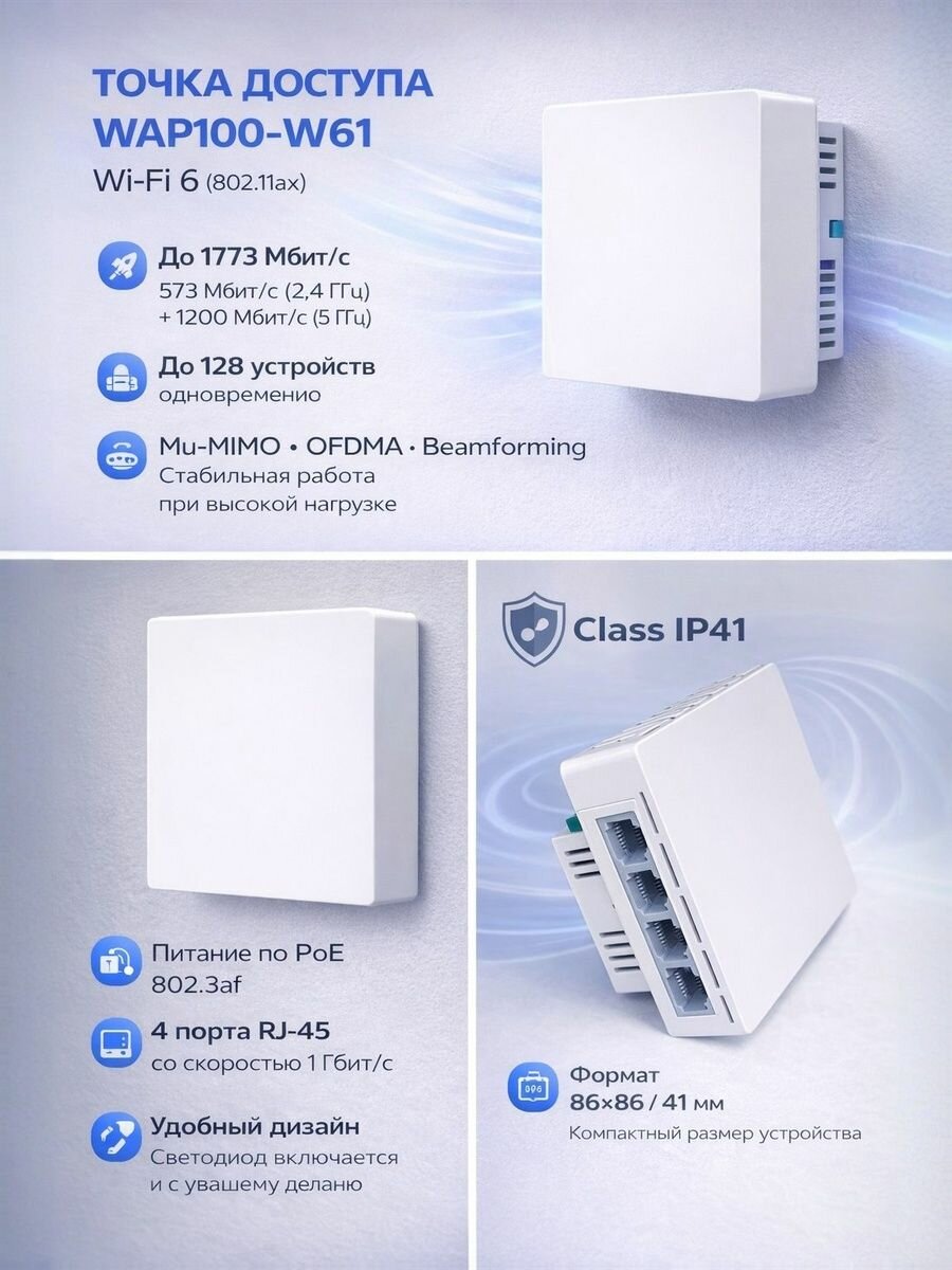 Встраиваемая точка доступа CYONICE WAP100-W61