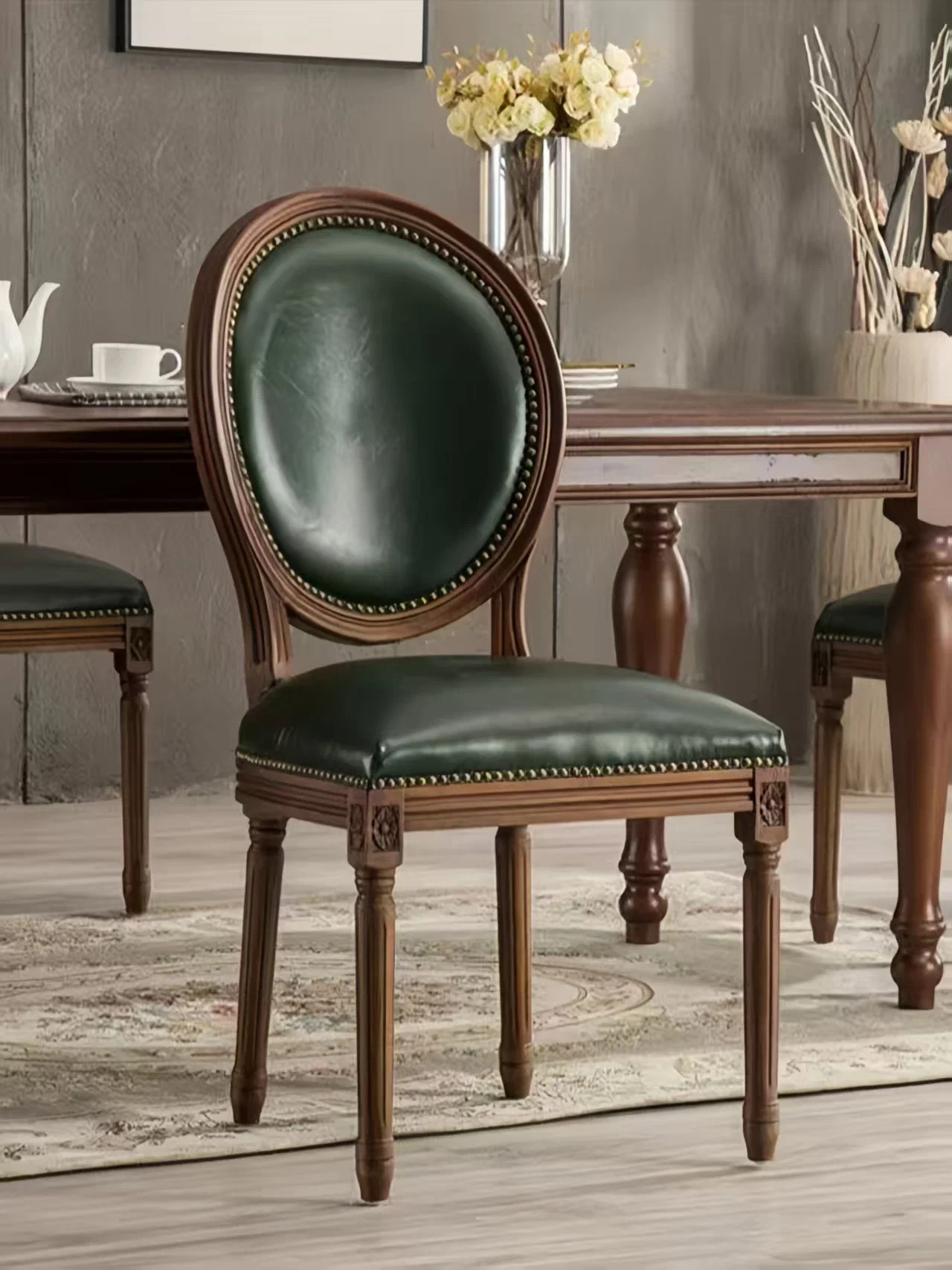 Кресло, для офиса и гостиной, кожаное, полностью деревянное, без подлокотников