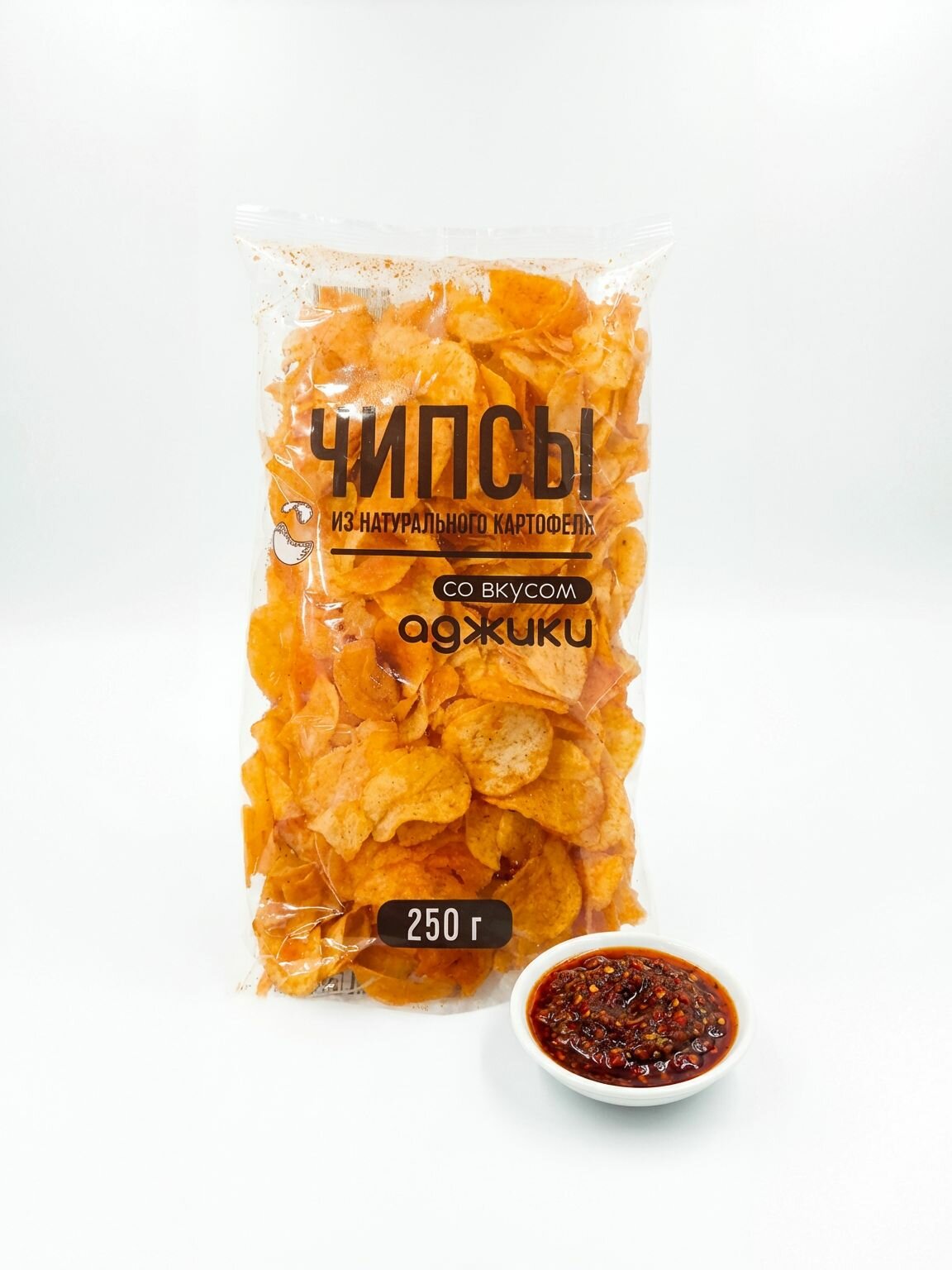 Чипсы из натурального картофеля со вкусом Аджика 250г