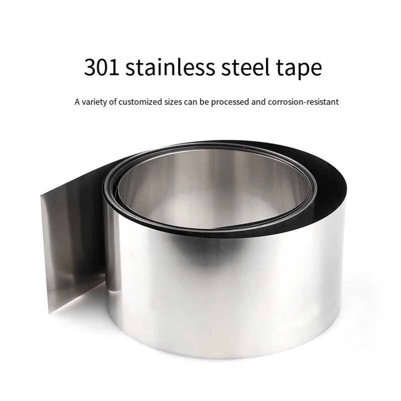 Стальные полосы из нержавеющей стали SUS301 0.05x100x500mm, 1 Pcs