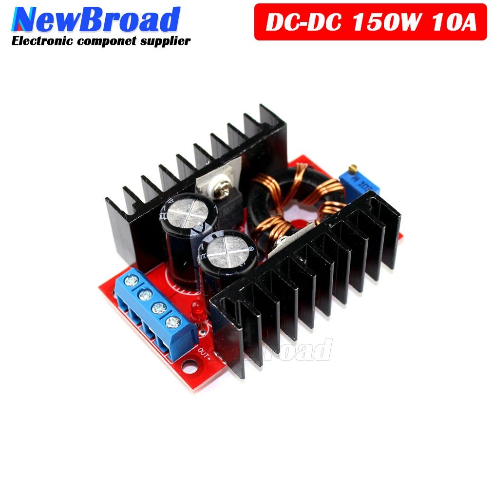 1 шт, 150 Вт, повышающий преобразователь постоянного тока в постоянный, повышающий модуль питания 10-32 В до 12-35 В, 10 А, плата зарядки напряжения для ноутбука