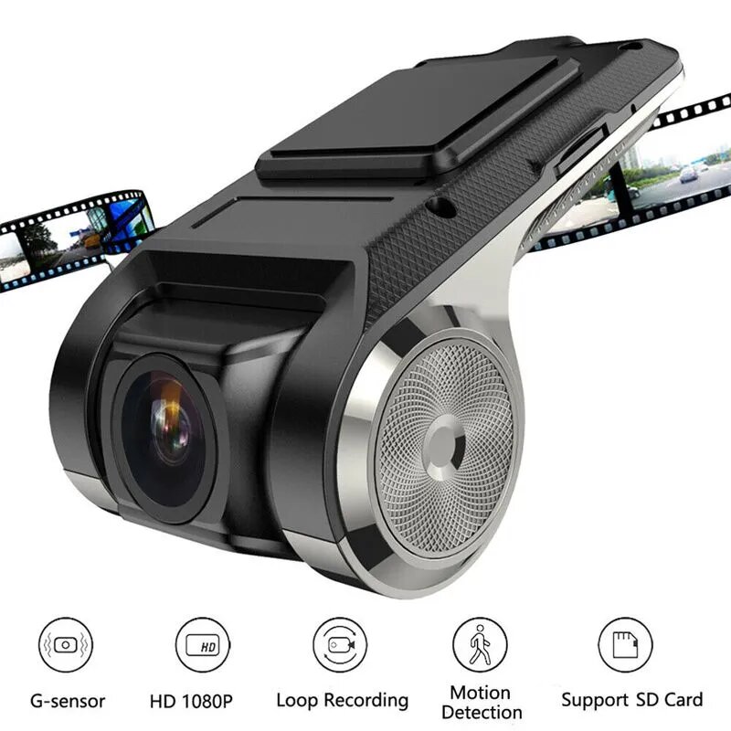 Видеорегистратор с высоким качеством HD 1080P, G-sensor, Loop Recording, Motion Detection, Support SD Card