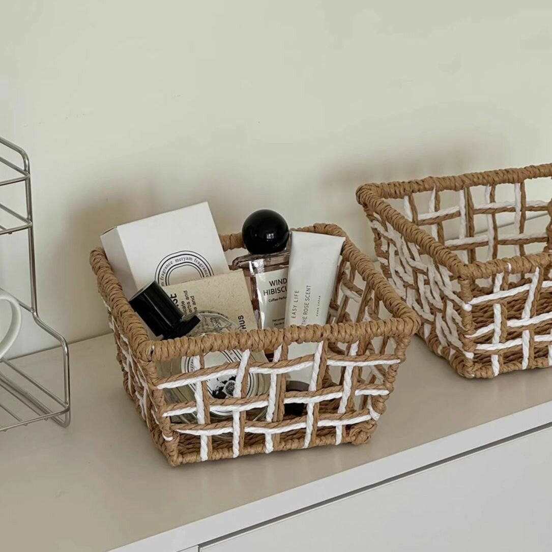 Настольный органайзер для хранения, органайзер для ключей и пультов в прихожей, корзина для мелочей, корзина для закусок в ящике, коробка для хранения помады и косметики, декоративный элемент.