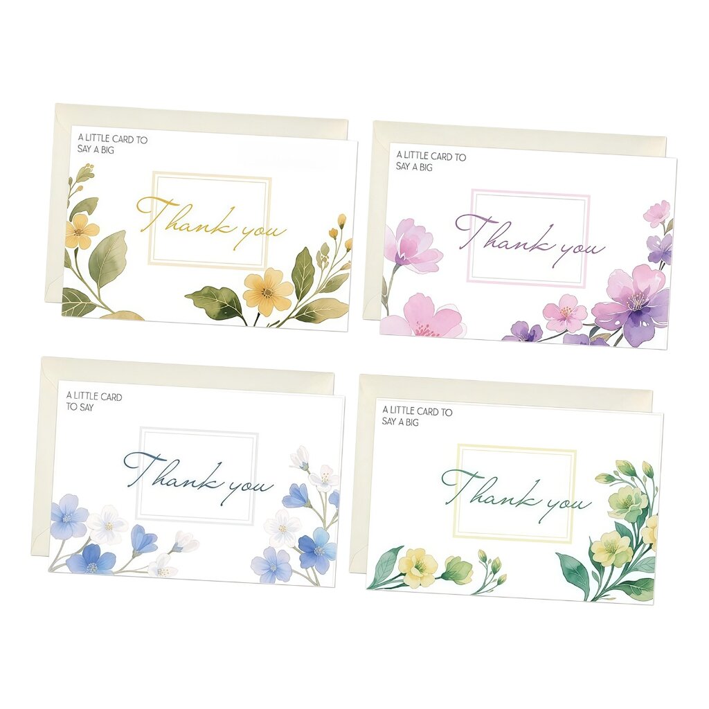 Изящные открытки, Написанные от руки, Бумажные Пустые открытки, Идеально подходящие для выражения благодарности