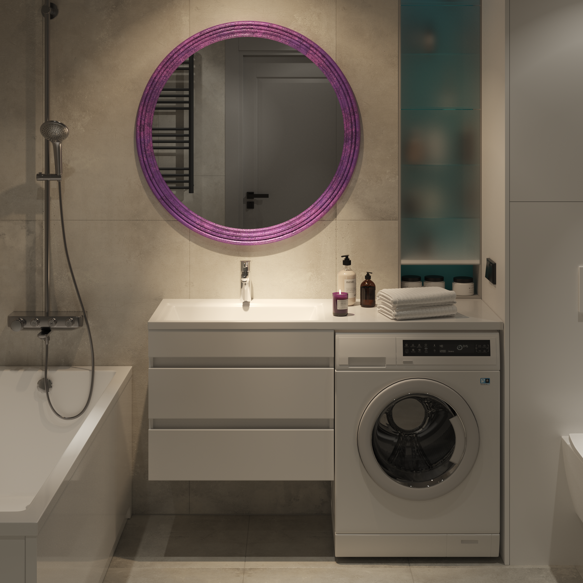 Тумба в ванную Прима 80 под раковину Марсал 140 подвесная, белая,