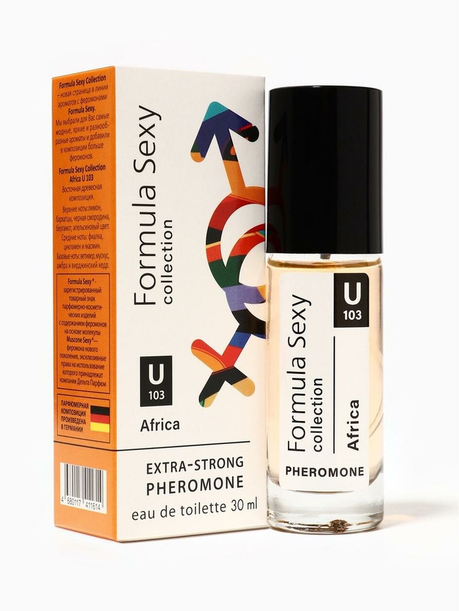Туалетная вода женская с феромонами Formula Sexy collection Africa U103, 30 мл