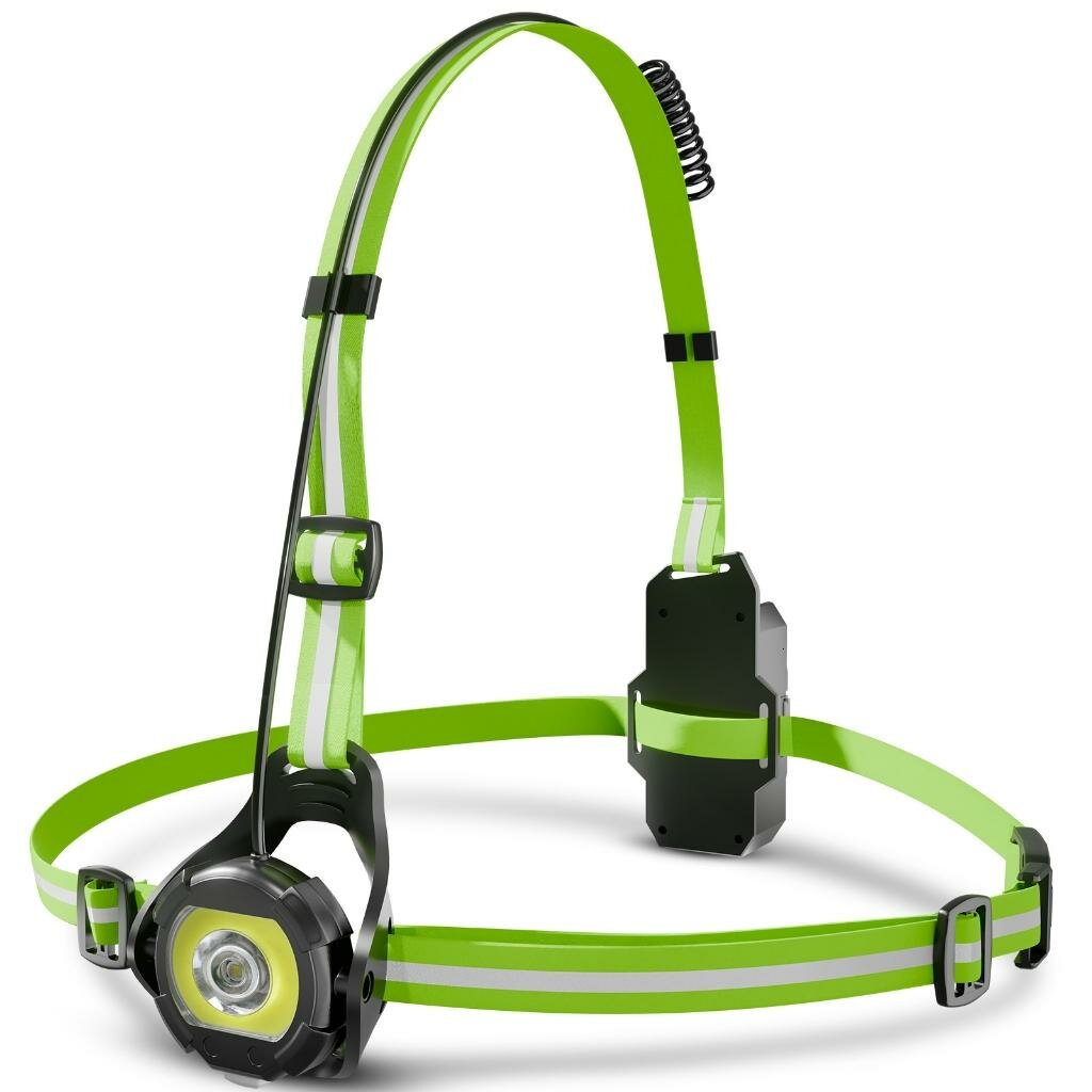 Фонарь грудной, 500 лм, Зеленый