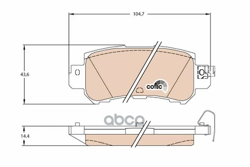Колодки задние MAZDA CX-5 (KE, GH) GDB3539 TRW арт. GDB3539