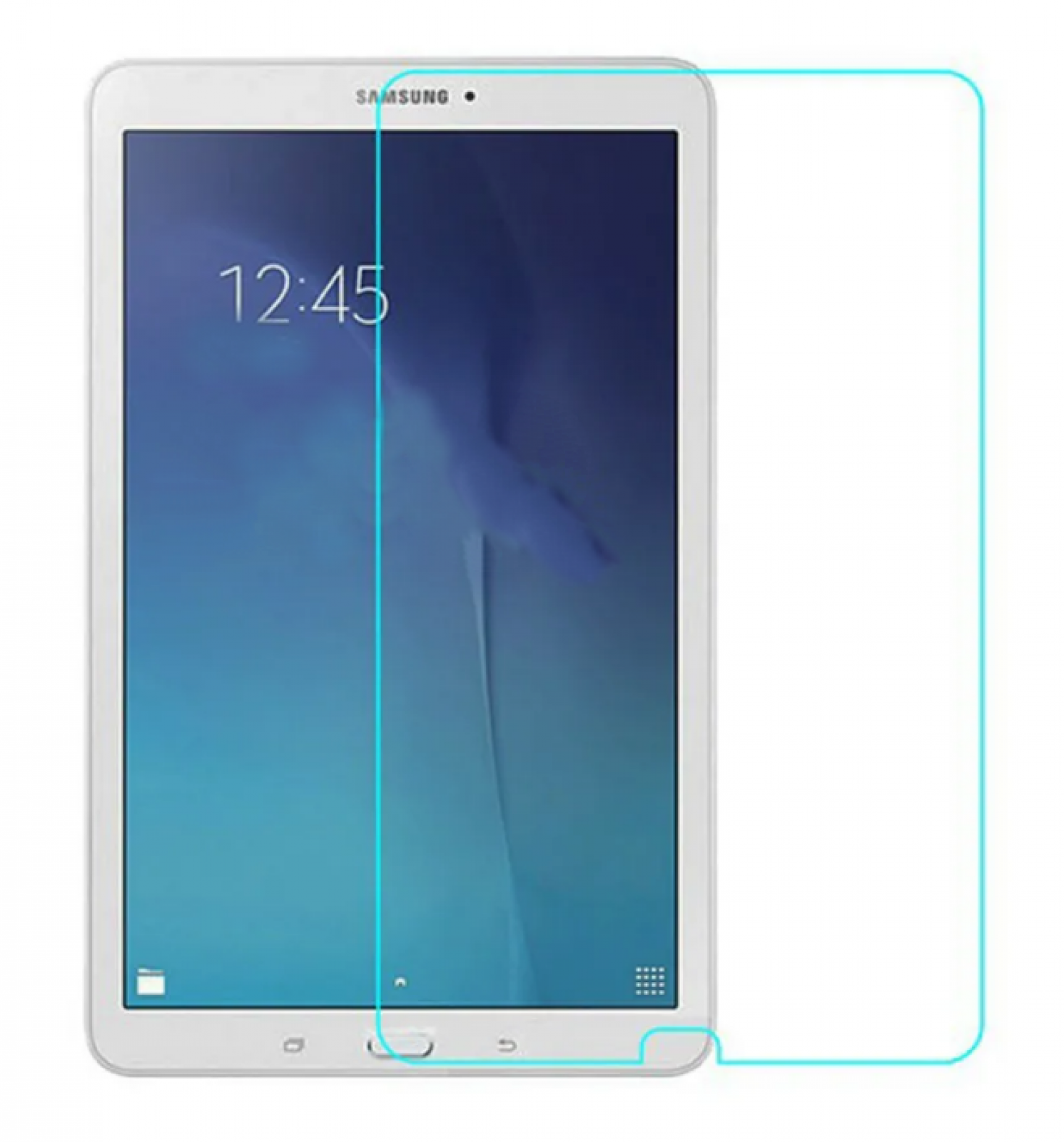 Защитная пленка MyPads для планшета Samsung Galaxy Tab E 9.6" глянцевая, прозрачная, без пузырьков