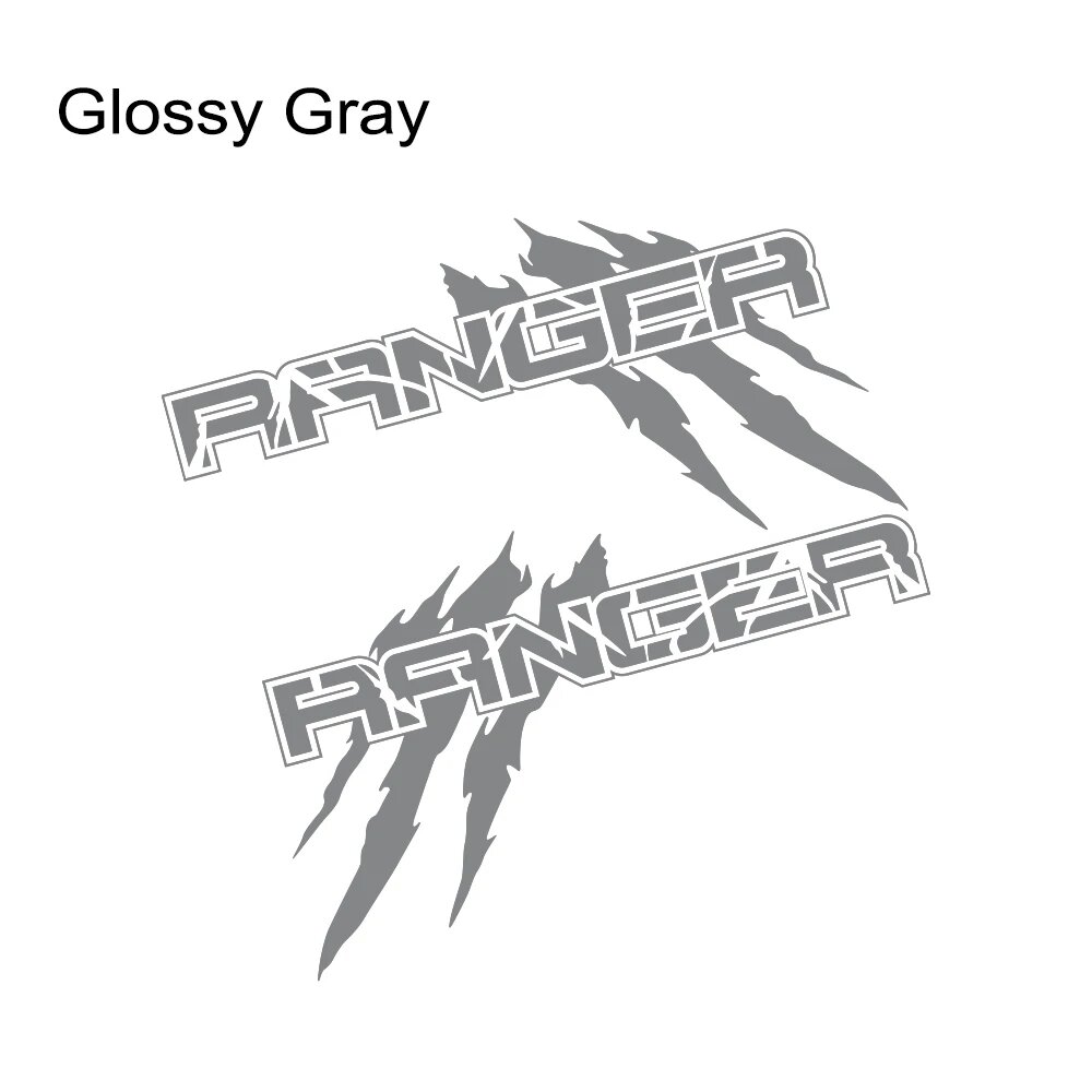Боковая наклейка для кузова автомобиля Ford Ranger Raptor XLT XL letui T6 Glossy Gray, 40x22cm