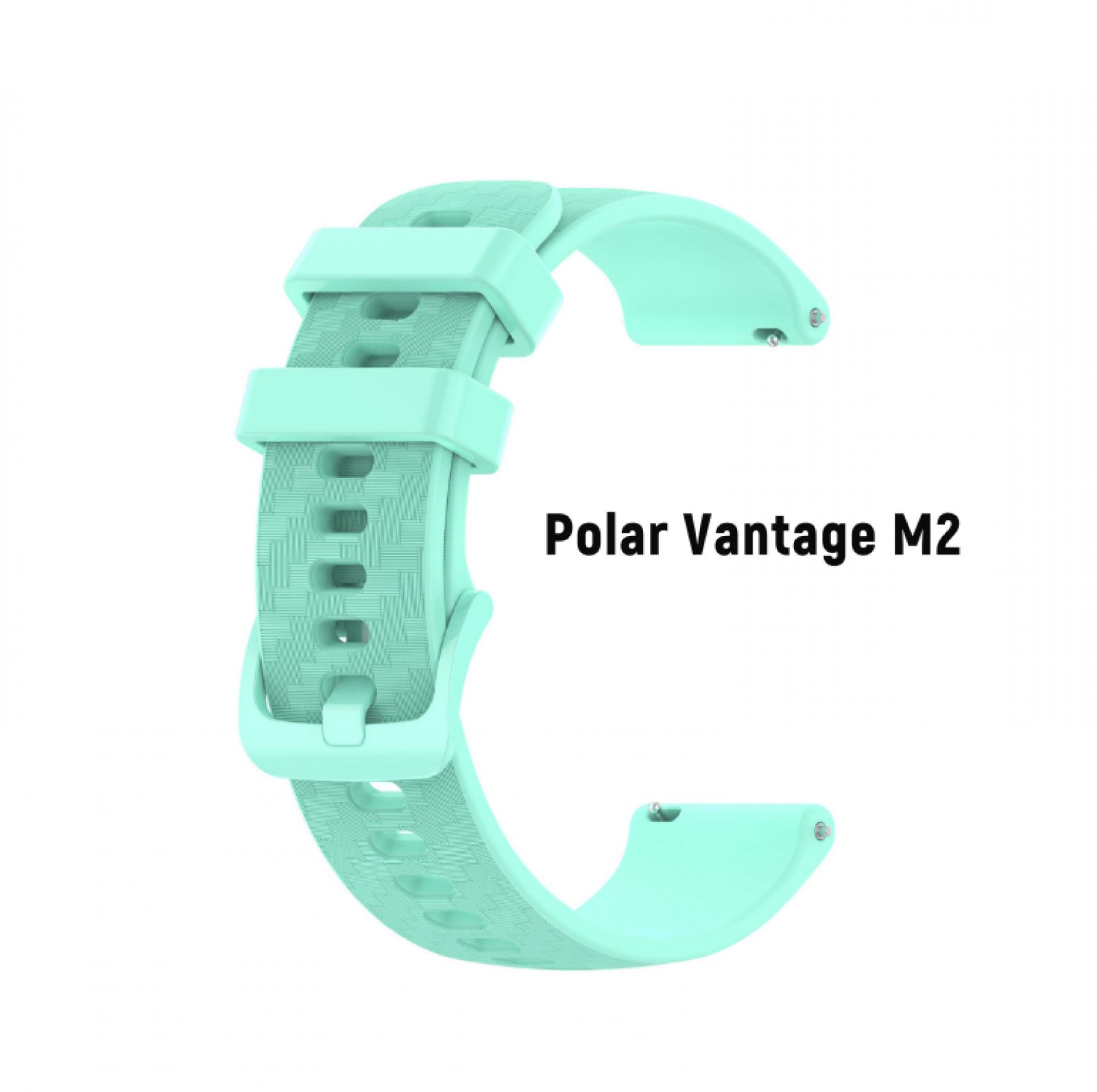 Сменный силиконовый ремешок MyPads для смарт-часов Polar Vantage M2 голубой удобный и водостойкий