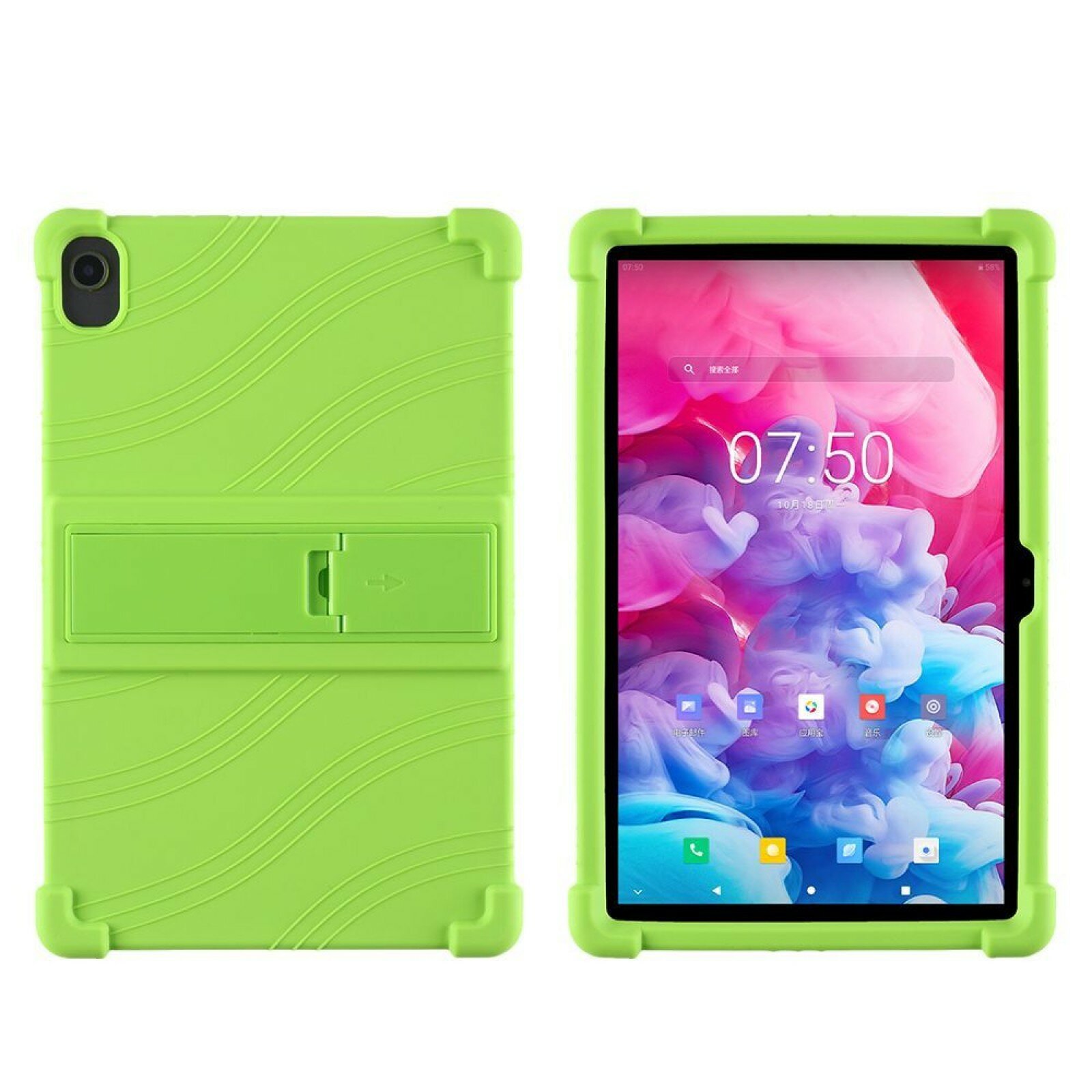 Силиконовый чехол MyPads для планшетов Teclast T40 Pro и T40 Plus 10.4" зеленый с подставкой