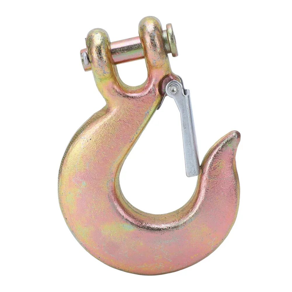 Крюк с проушиной из кованой легированной стали 7/16 дюйма, грузоподъемность 7000 фунтов для подъема прицепа