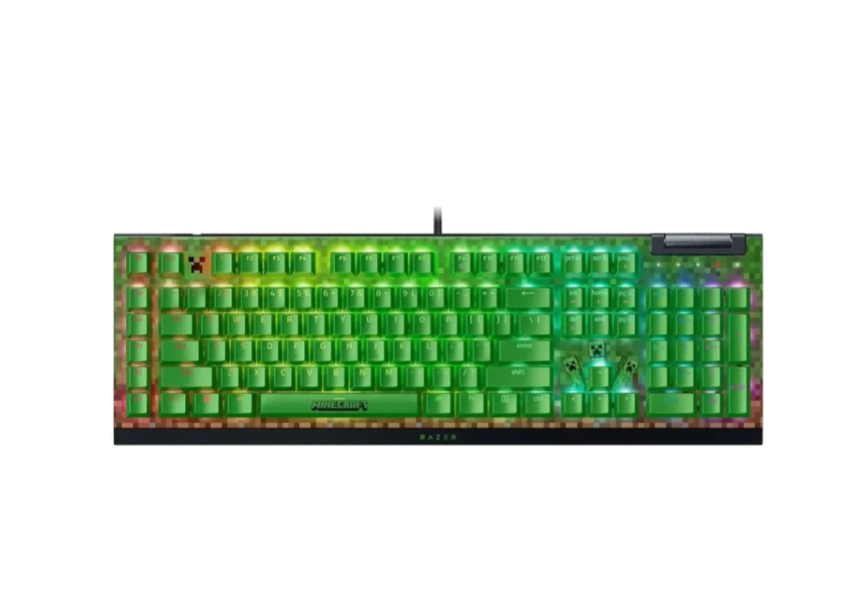 Клавиатура Razer BlackWidow V4 X Minecraft Edition (Razer Green, нет кириллицы) (RZ03-04704100-R3M1)