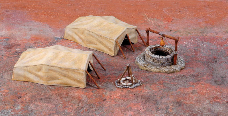 Сборная модель "Диорама Desert Well and Tents" (1:72), артикул 6148