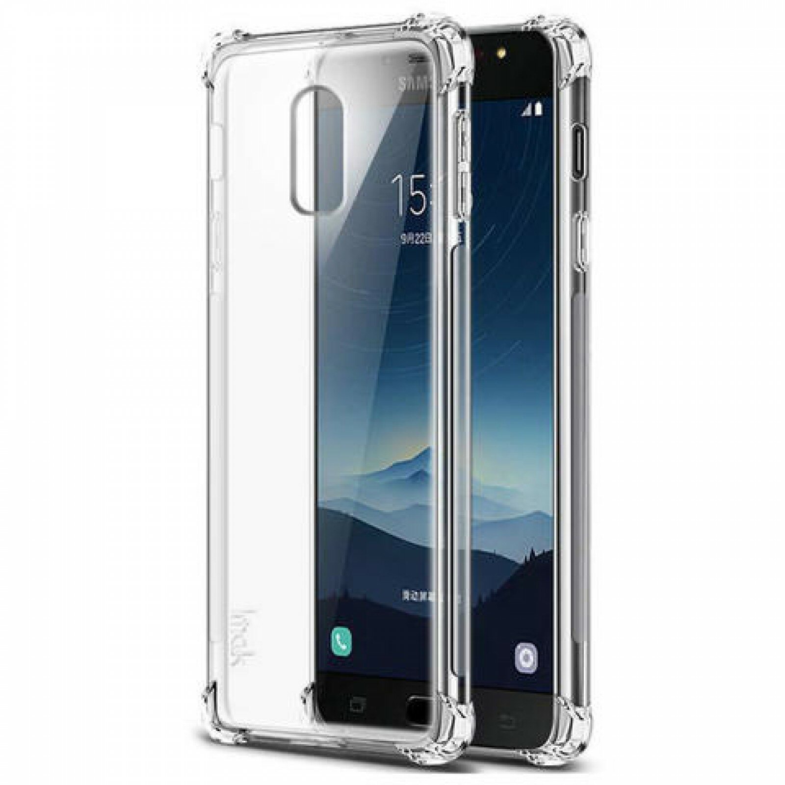 Чехол-бампер MyPads Tocco для Samsung Galaxy C8 и Galaxy C7 (2017) с прозрачной противоударной защитой углов