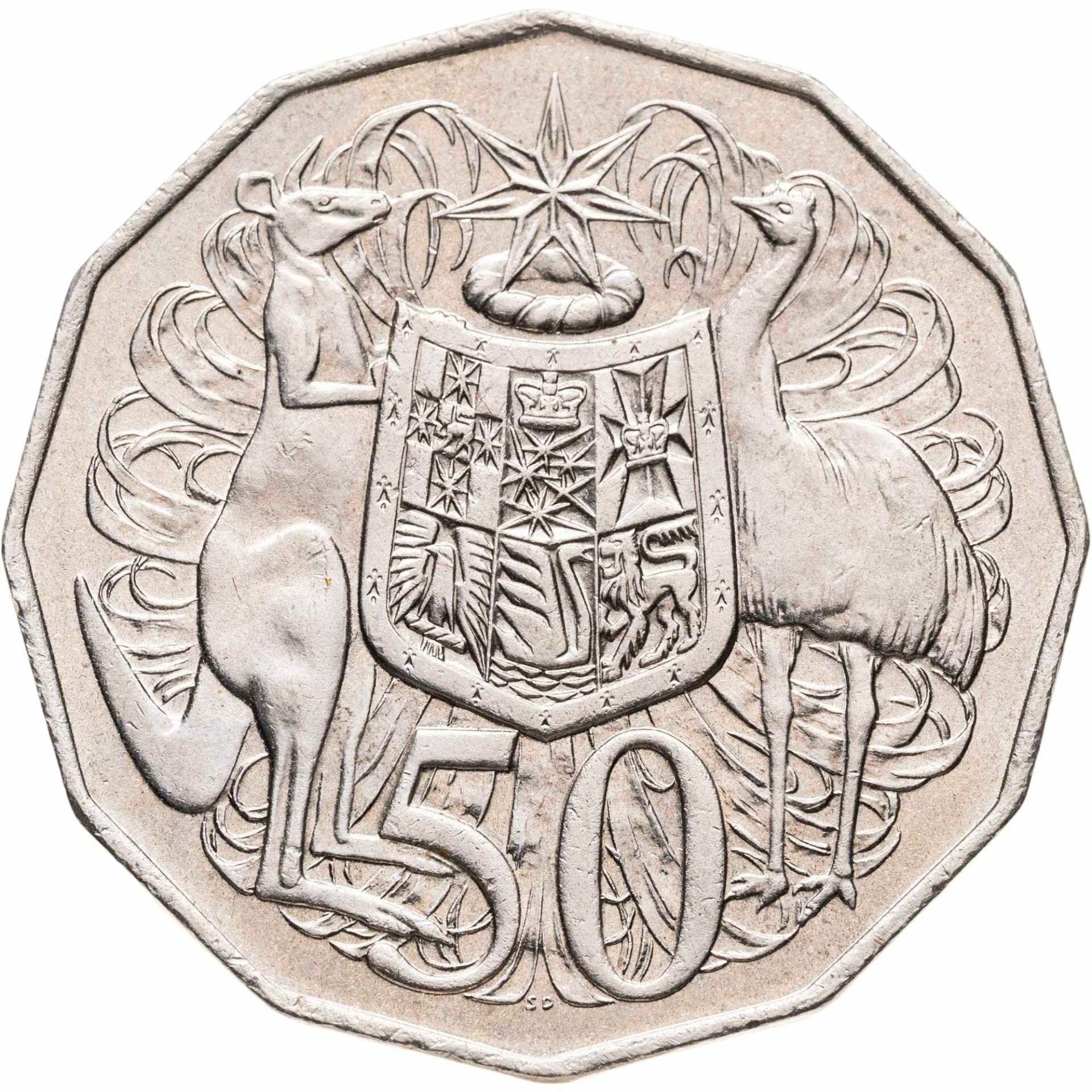 Австралия 50 центов cents 1980, Мельхиор медь-никель, в сохранности AU