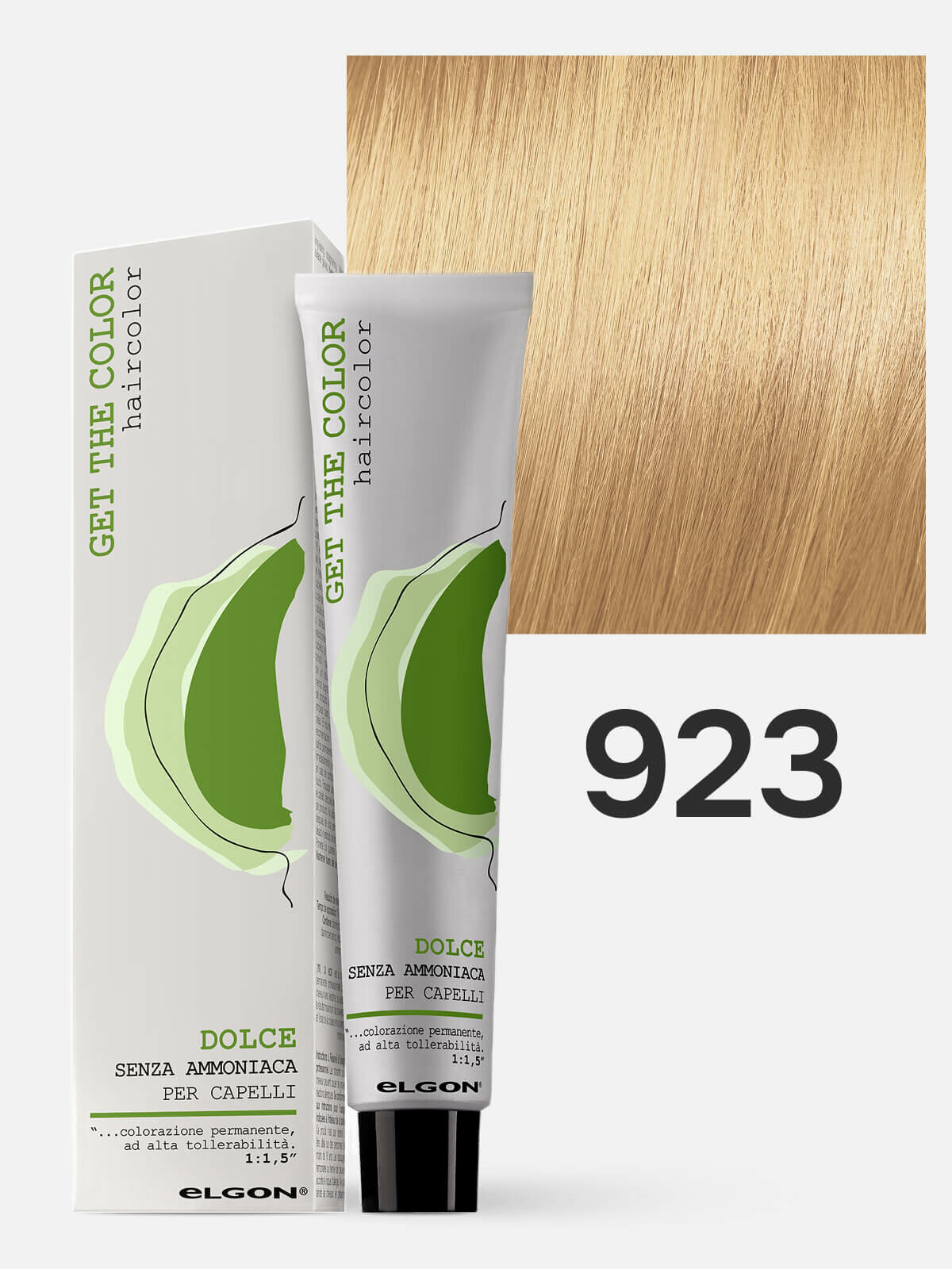 Крем - краска для тонирования волос профессиональная без аммиака Elgon Get the Color Dolce 923 Тонер Золотисто-бежевый, 100 мл