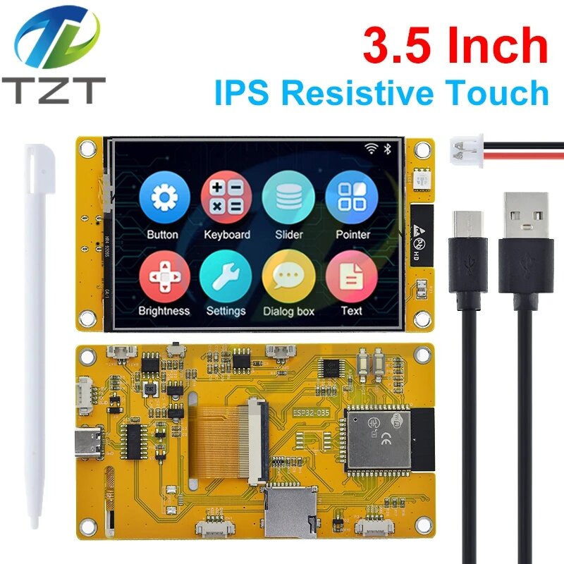 TFT дисплейный модуль DIYTZT 3,5 дюйма ESP32 LVGL с Wi-Fi и Bluetooth 240x320