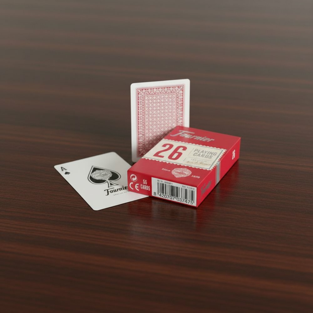 Карты игральные "Fournier no 26 (bridge size) red" 63324 Fournier.