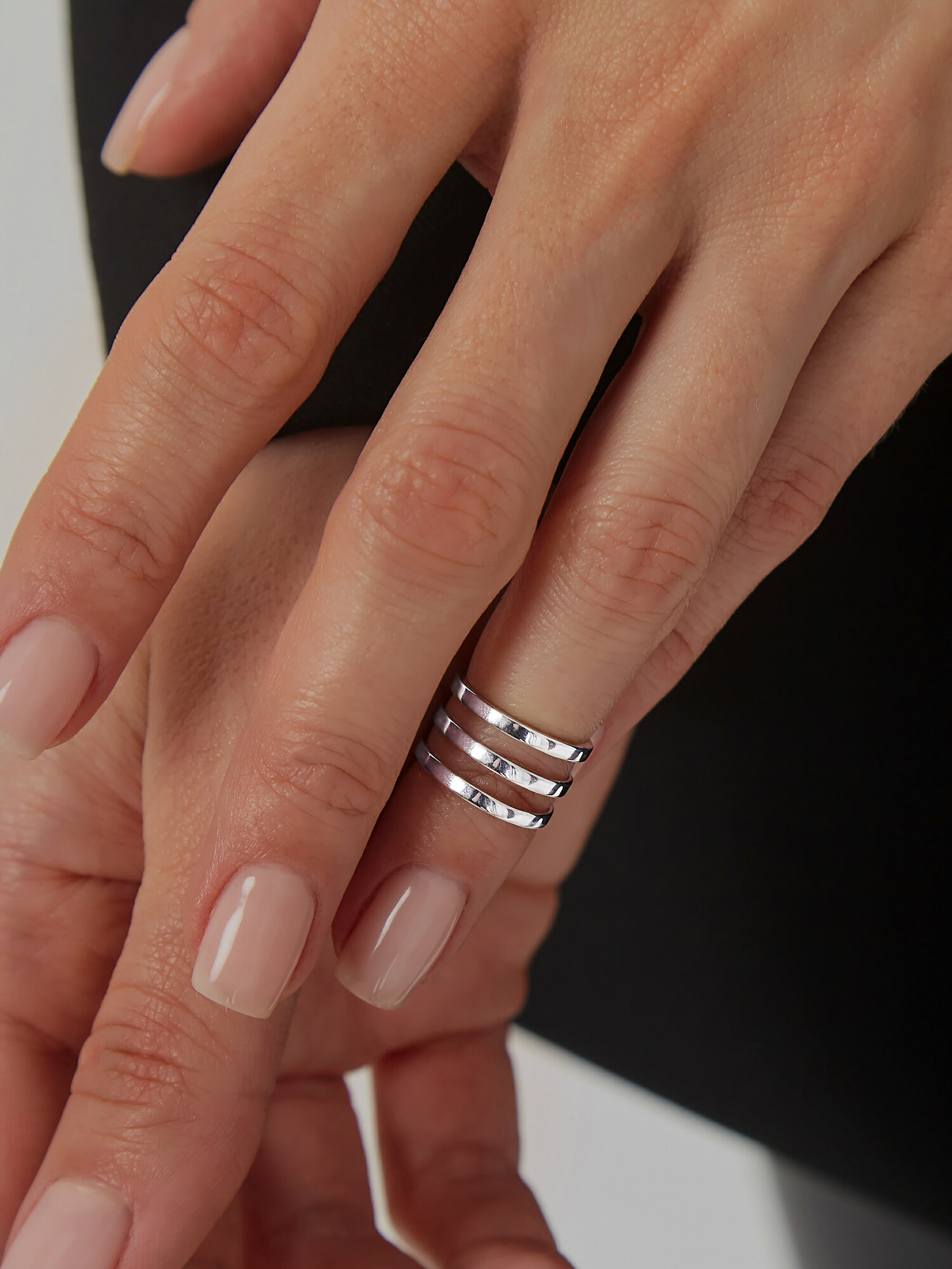 Кольцо на фалангу, разъемное, серебро, 925 проба, родирование