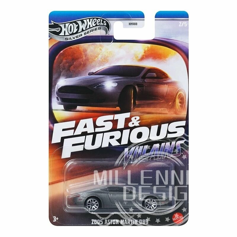 Hot Wheels 1:64 Машинка из сплава, серия "Форсаж" (The Fast and the Furious)(J2-Астон Мартин DB9)