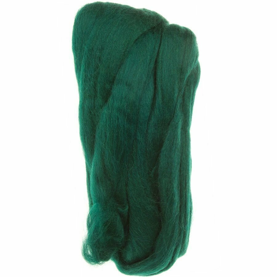 Гребенная лента (топс) 041 изумруд 50 гр