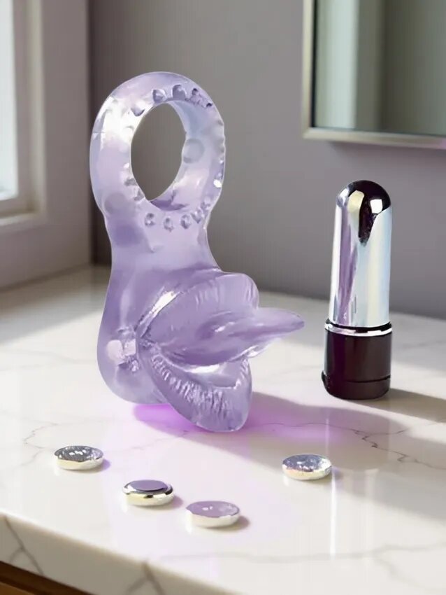 Вибронасадка Toy Joy для стимуляции клитора, силикон, фиолетовый