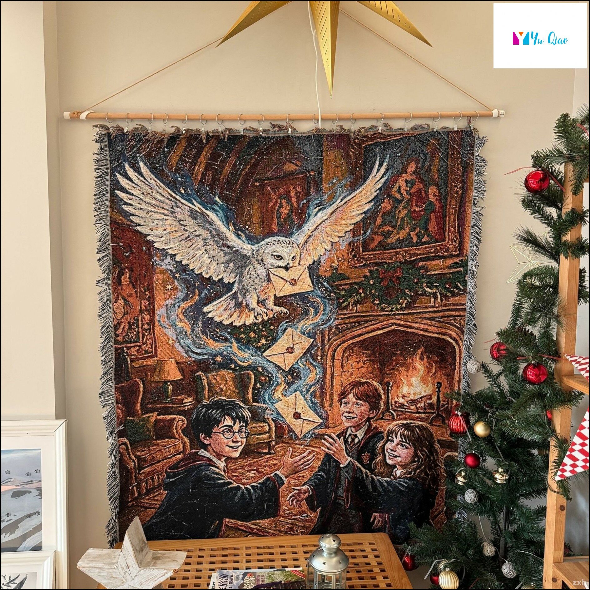 Одеяло с изображением совы Хедвиг из серии Гарри Поттер 130 x 160cm