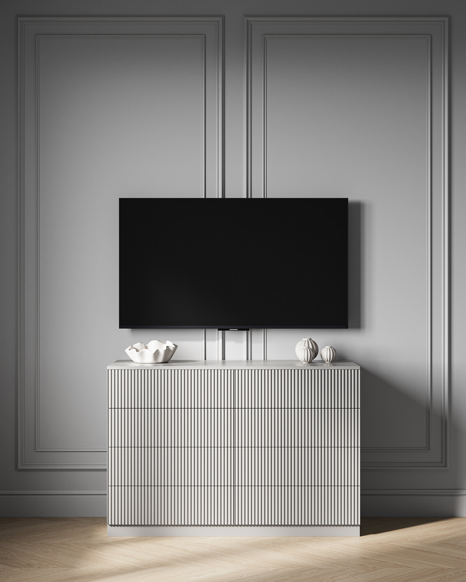 Комод Моника с ящиками для одежды и хранения вещей, современный стиль, МДФ фасады