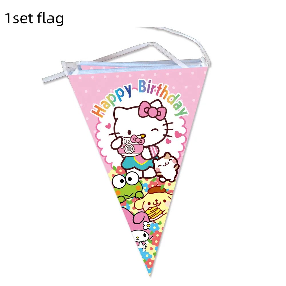 Гирлянда Happy Birthday Hello Kitty, 1шт