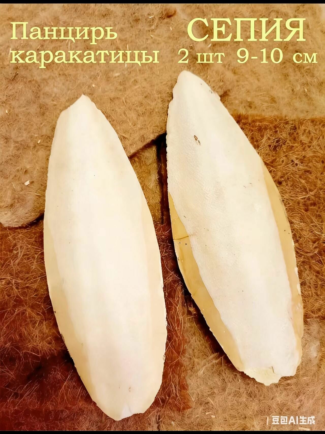 Сепия 10 см 2 штуки панцирь каракатицы для попугаев, корм для птиц