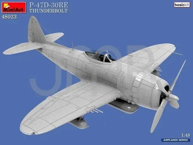 MiniArt 48023 P-47D-30RE Thunderbolt (Basic Kit) 1/48 Сборная модель самолета — фото 1