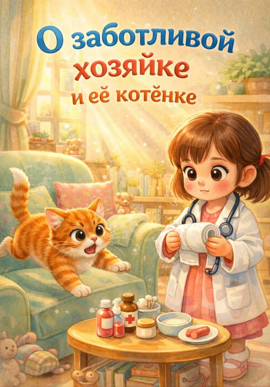 О заботливой хозяйке и ее котенке Рыжике [Цифровая книга]
