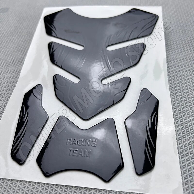 3D наклейки на мотоцикл, защитное украшение, аксессуары для накладки на бак Серый, черный