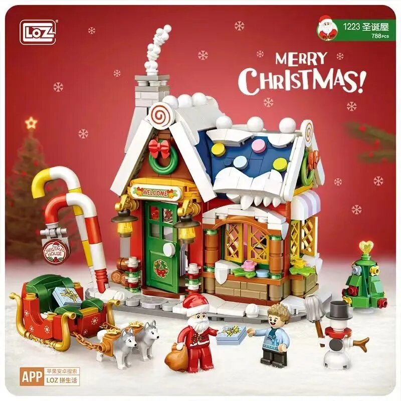 Пластиковый конструктор Рождественский домик, 788 шт, пластик, для детей 9-14 лет