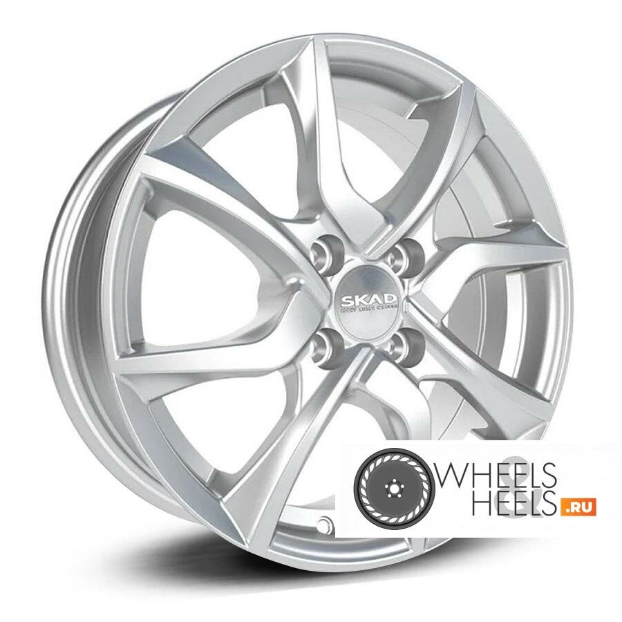 Диск автомобильный литой Скад Тулон 15x6 4x100 et38 dia67.1 Белый с полированной лицевой поверхностью