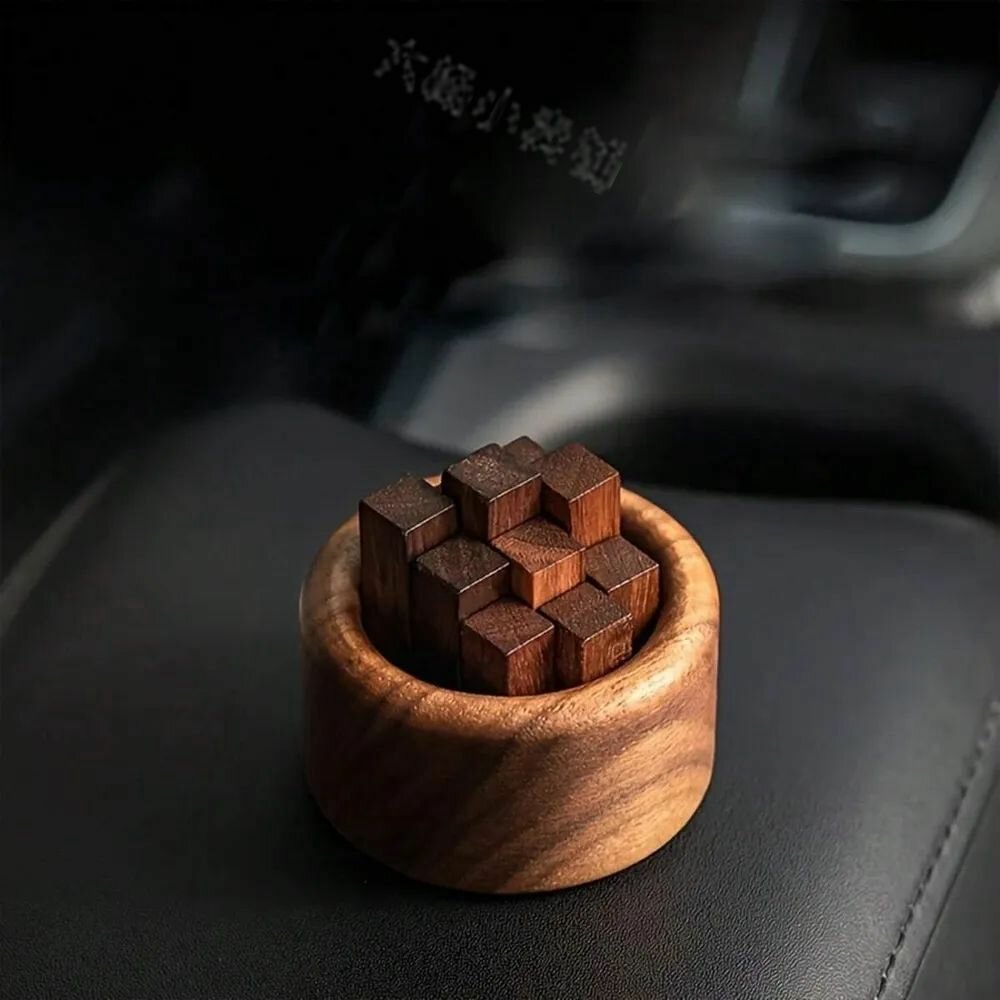 Аромадиффузор пассивный для эфирных масел, натуральное дерево и лавовый камень.