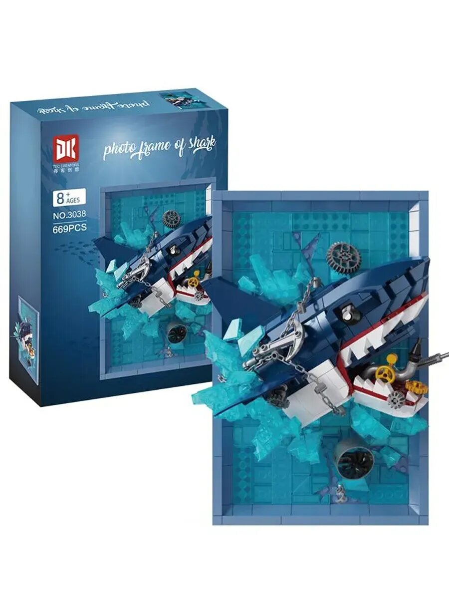Конструктор 3D-модель, Рамка нападение акулы, 3038