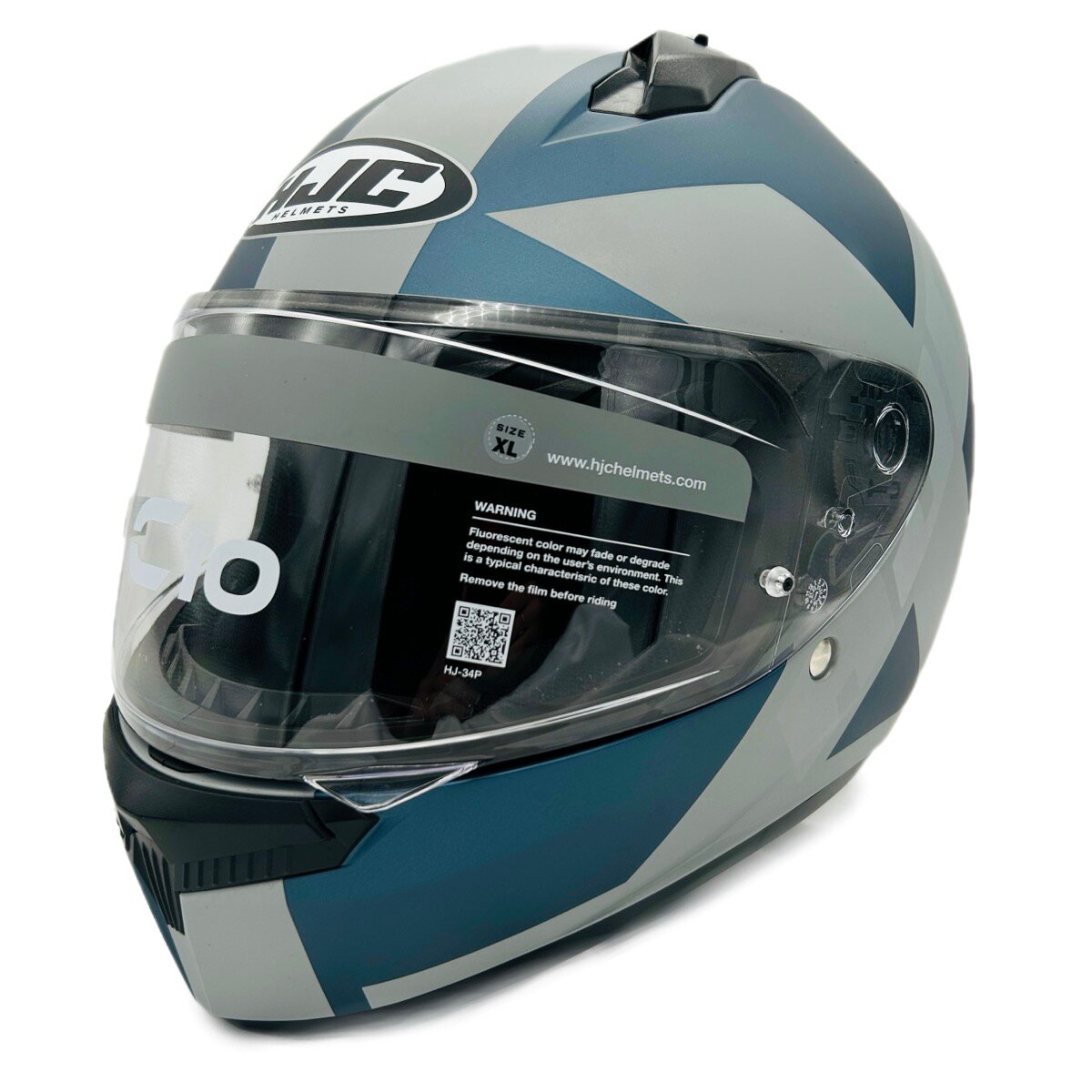 Мотошлем HJC C-10 TEZ MC2SF. M. Серый-синий
