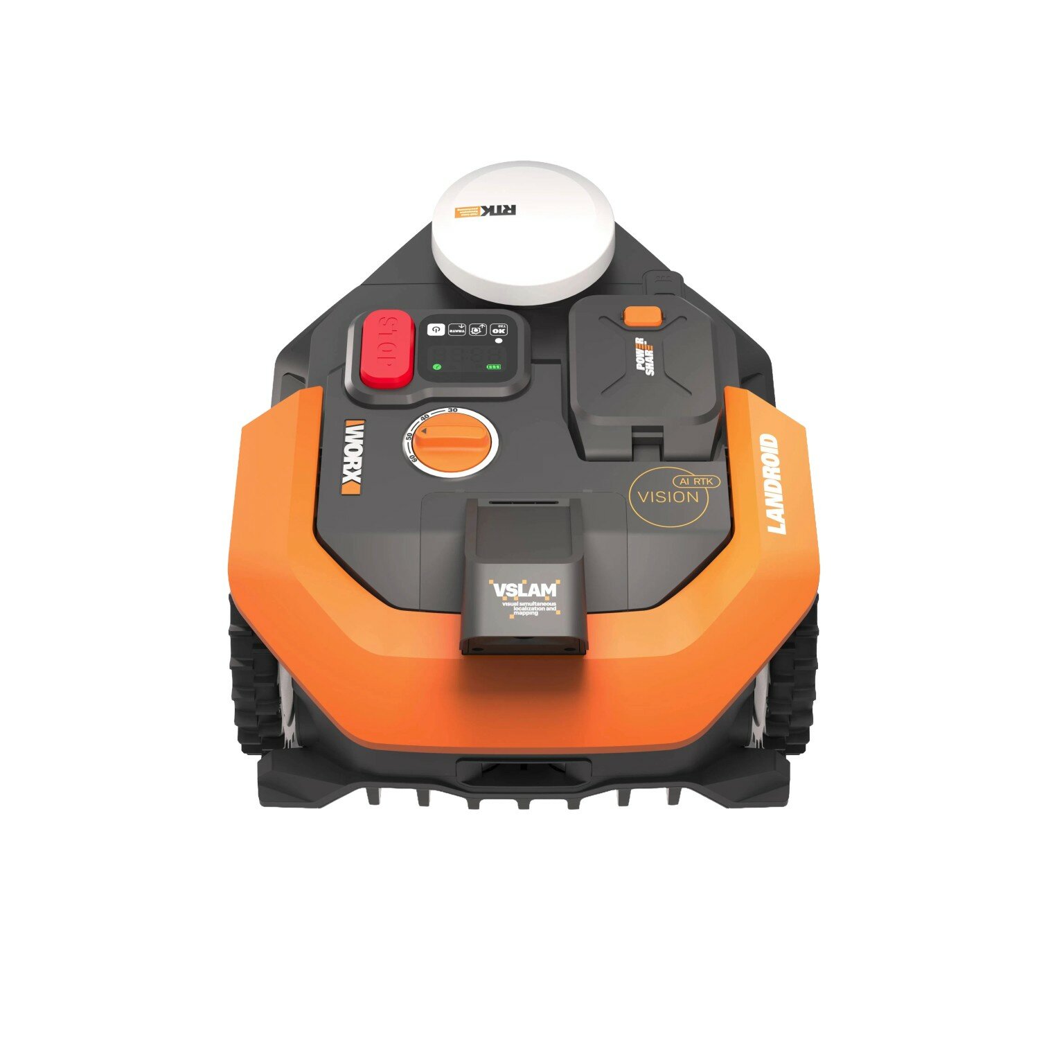 Робот-газонокосилка Worx Vision Cloud S300 WR202E, без ограничительного провода, до 300 м², Wi-Fi, камера AI