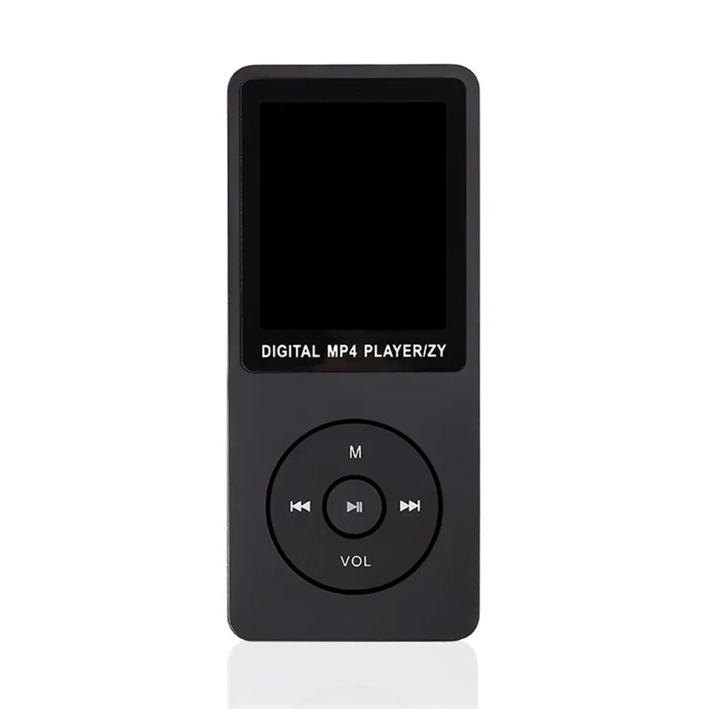 MP3-плеер с экраном, черный пластиковый корпус, слот micro SD, MP4 плеер